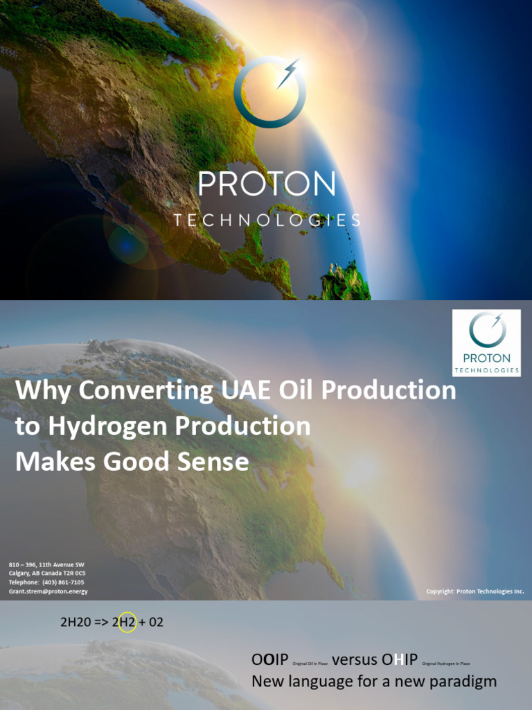 PROTON Technology UAE 2019 (34911) | PDF | Hydrogen | Petroleum