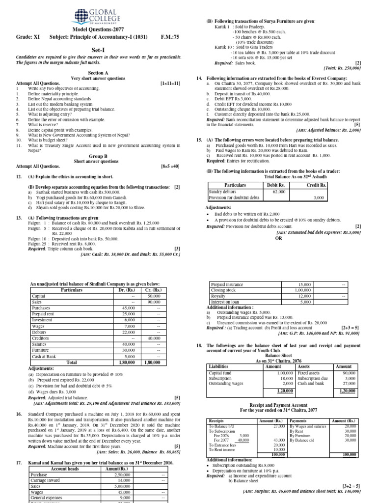 Accountancy Three Set | PDF | Debits And Credits | Expense