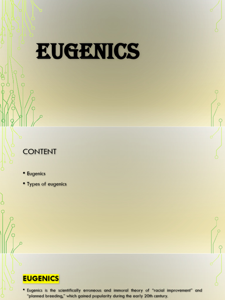 EUGENICS and System of Mating | PDF | Inbreeding | Eugenics