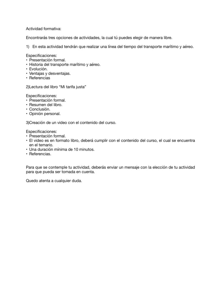 Actividad formativa | PDF