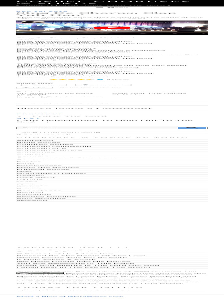 Sing de Chorus, Clap Yuh Han' - Gospel Choruses & Songs | PDF | Jesus | Christian Belief And ...