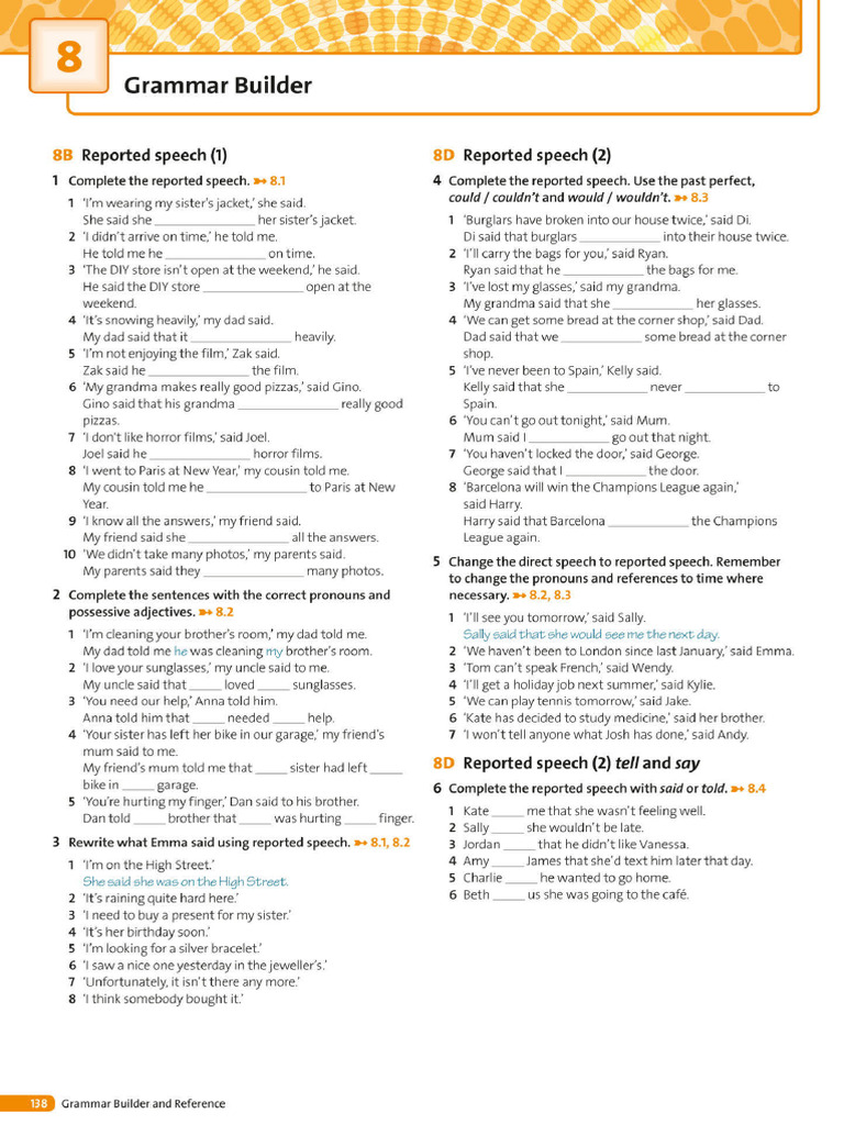 Reported Speech | PDF