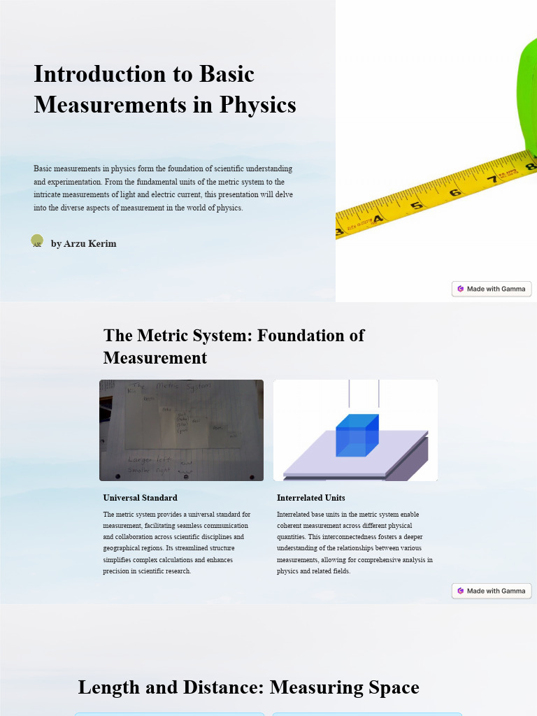 Introduction To Basic Measurements in Physics | PDF | Measurement | Temperature