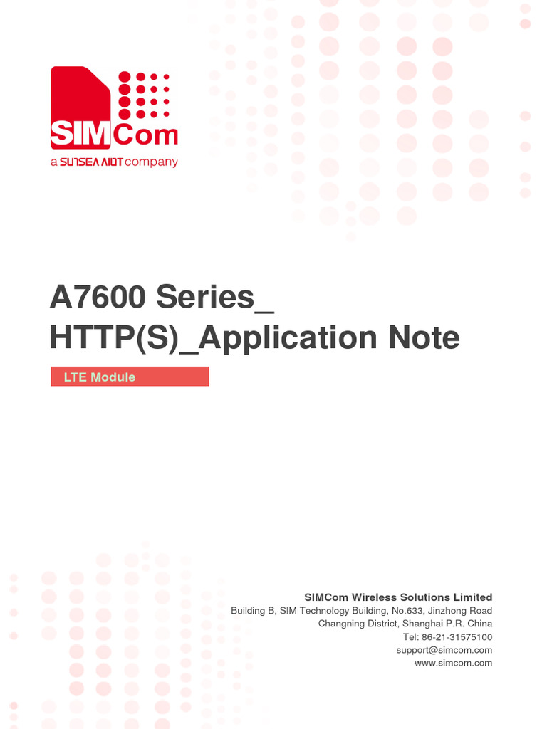 A7600 Series HTTP (S) | PDF | Networking | Internet & Web