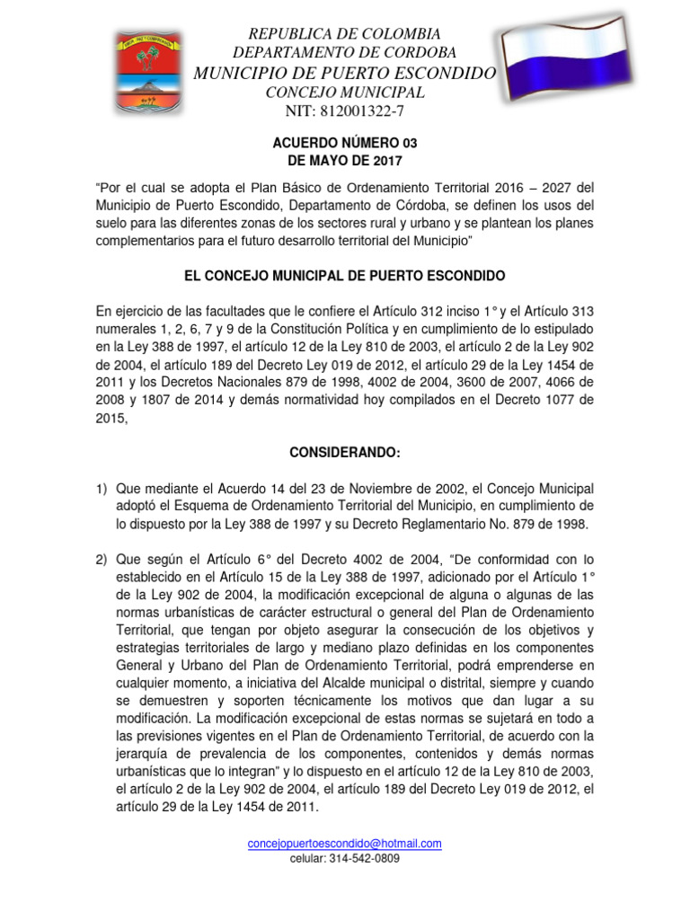 Pbot Puerto Escondido 2016-2027 | PDF | Los bosques | Infraestructura