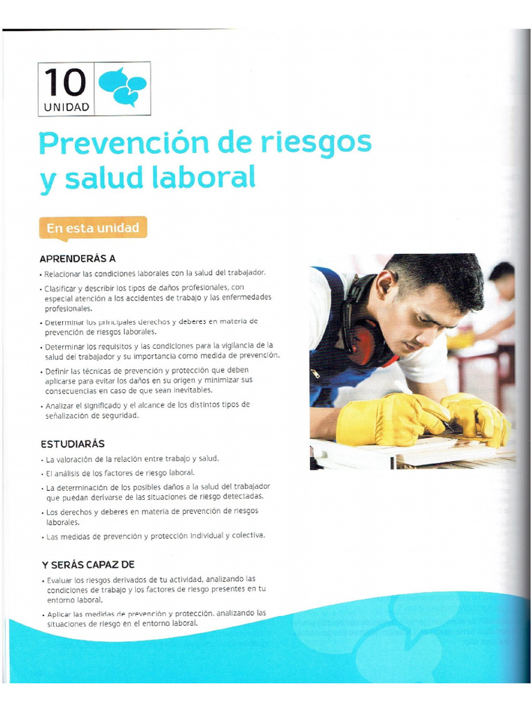 Tema 1 Prevención de Riesgos Laborales | PDF