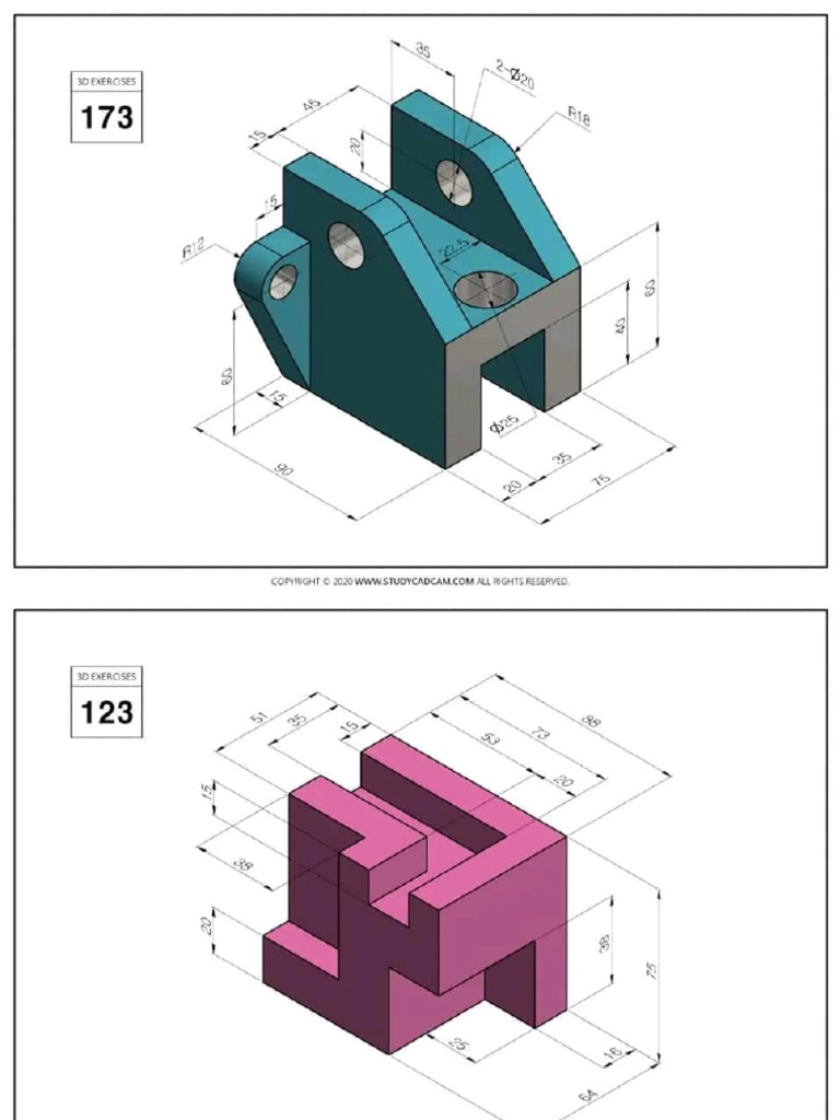 ExerciceS Autocad 3d | PDF