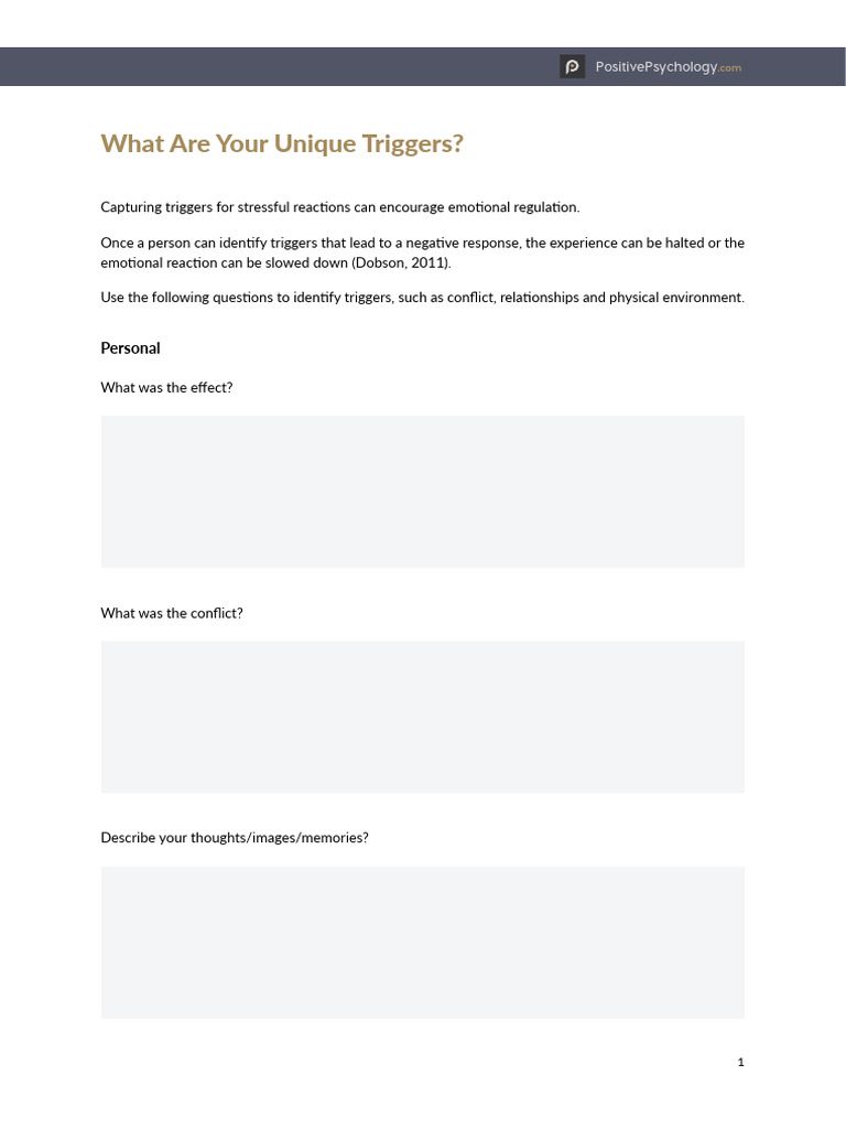 Identify Your Stress Triggers | PDF
