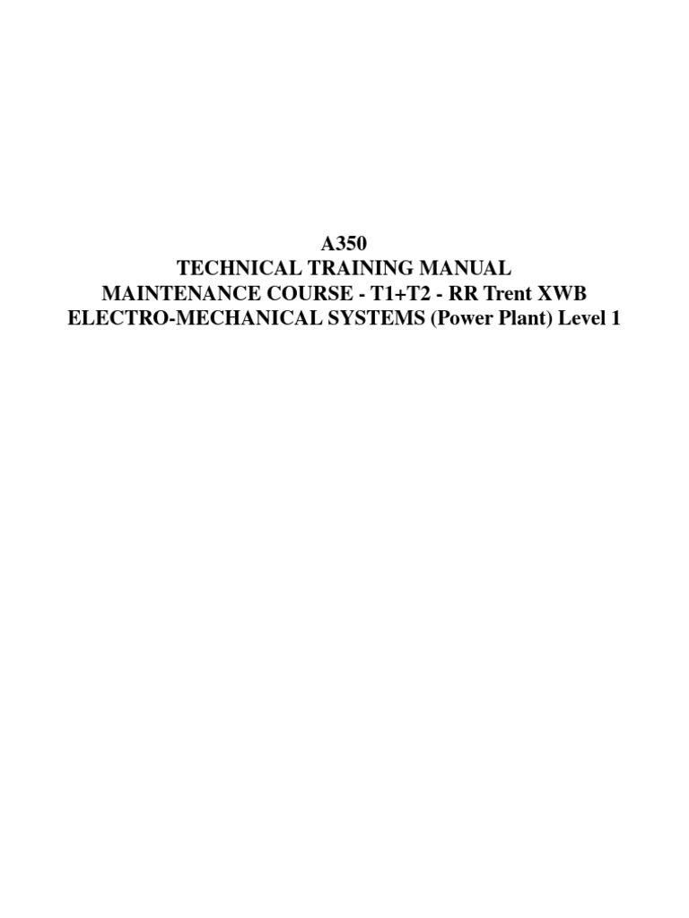 A350 Maintenance Training Guide | PDF | Pump | Aircraft