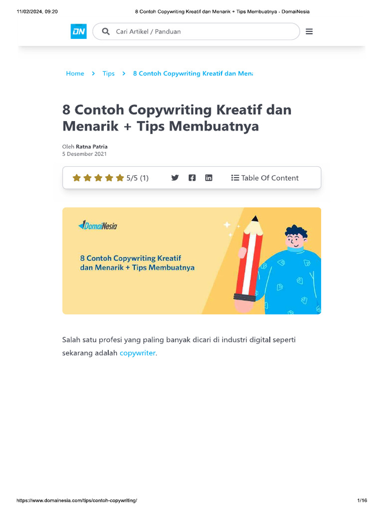 8 Contoh Copywriting | PDF