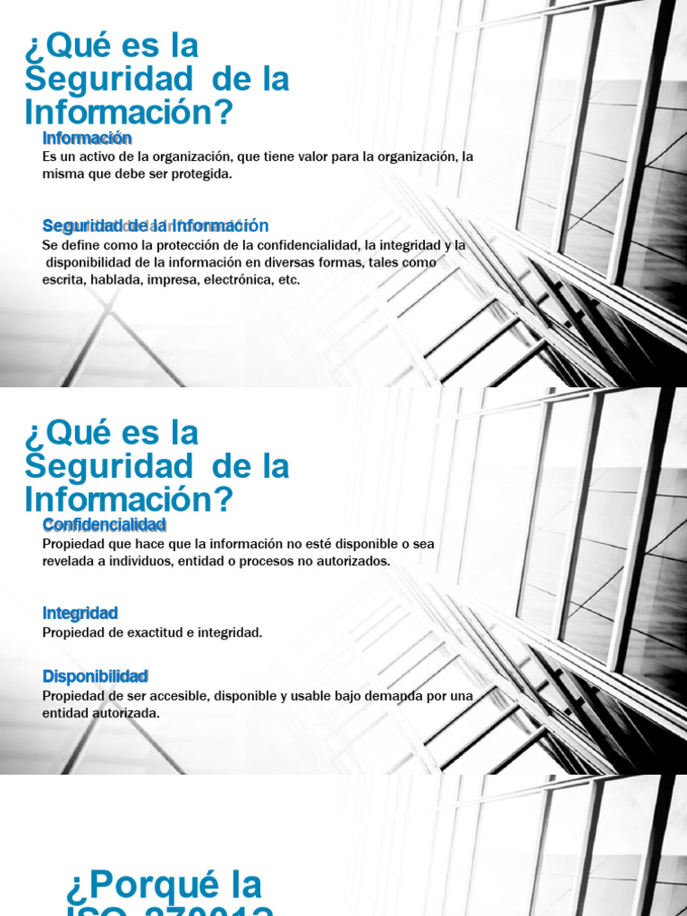 Presentaciones - Seccion I | PDF | Seguridad de información | La seguridad informática