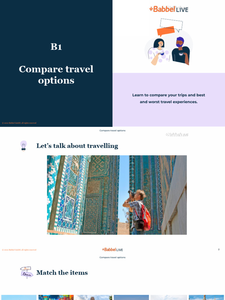 Travel Comparison Lesson Guide | PDF | Linguistics