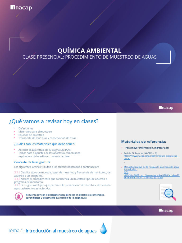 Muestreo de Agua | PDF | Agua | Muestreo (Estadísticas)