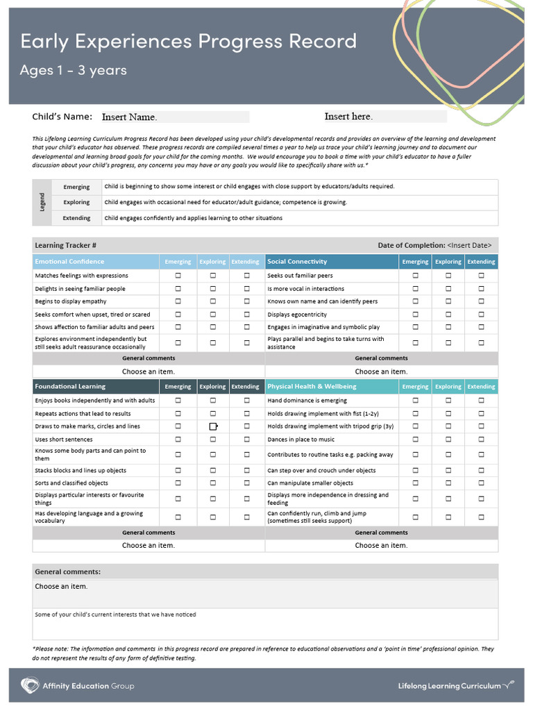 Child Learning Progress Record | PDF | Learning | Psychological Concepts