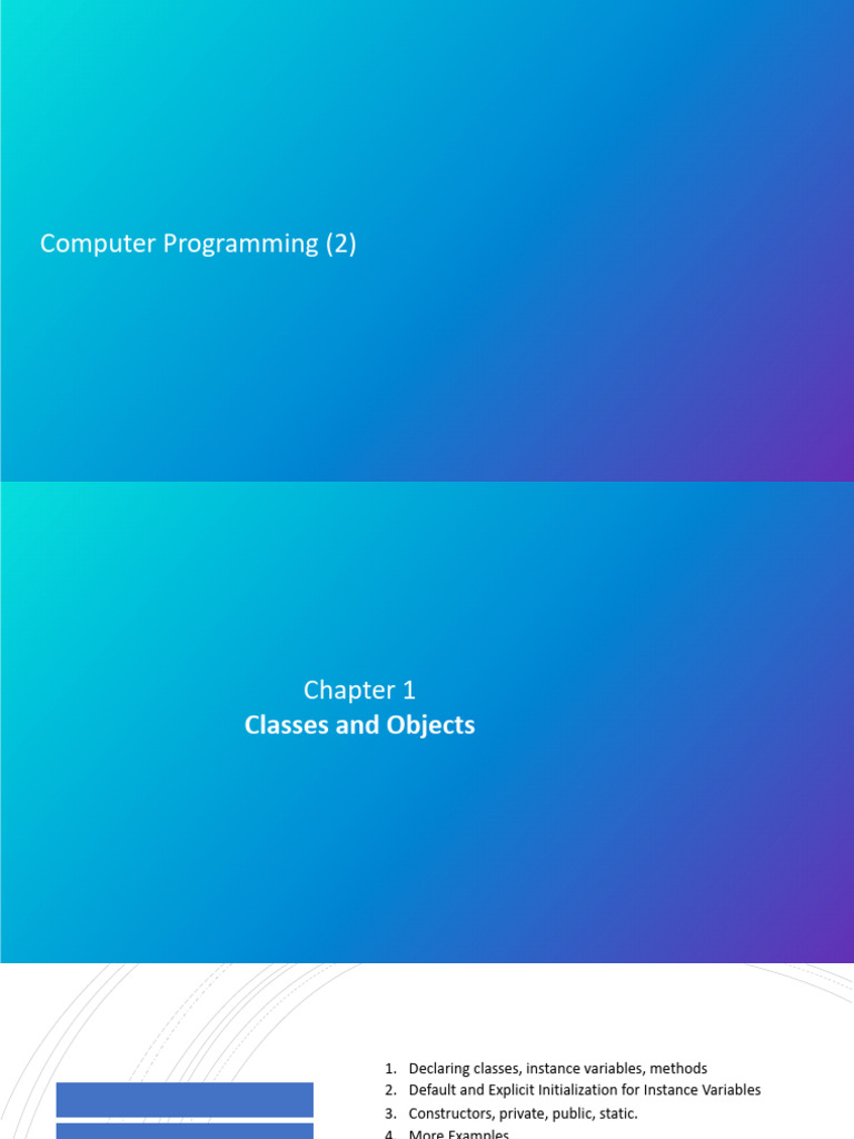 Chapter 1&2 | PDF | Method (Computer Programming) | Programming