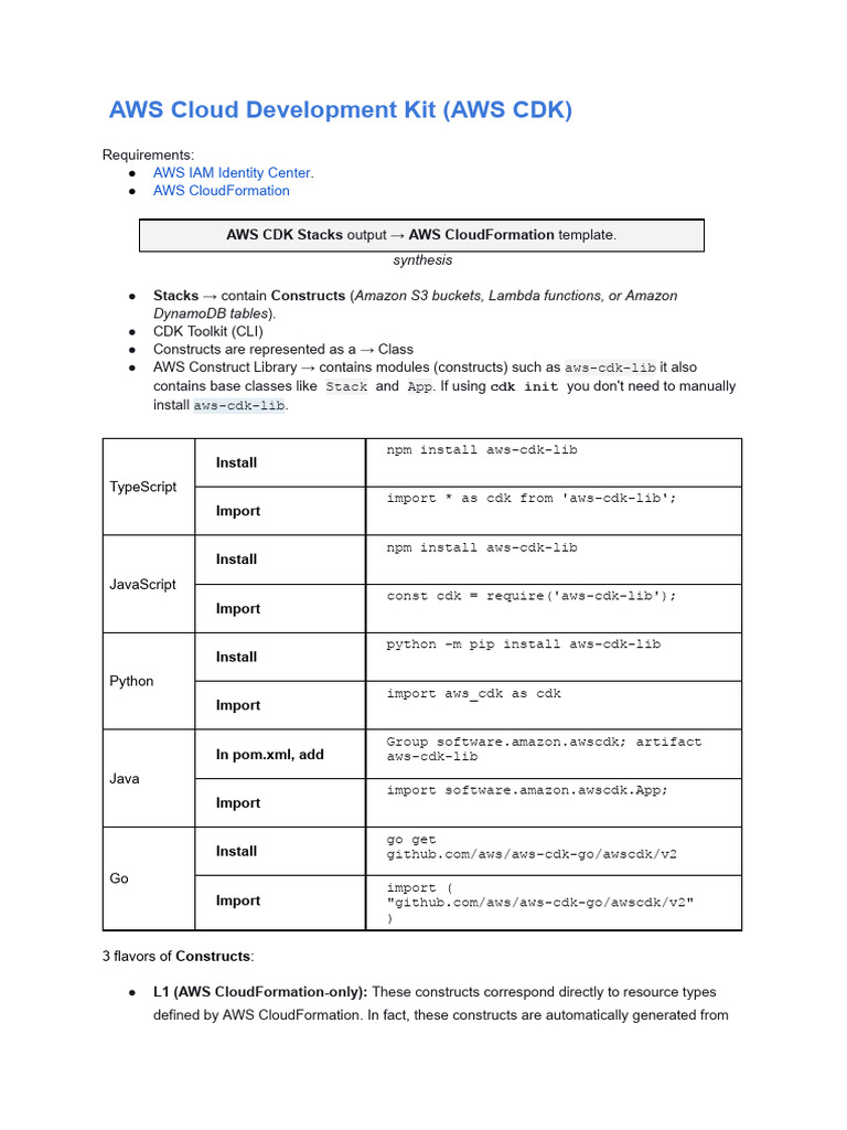 Aws CDK | PDF | Amazon Web Services | Computer Programming