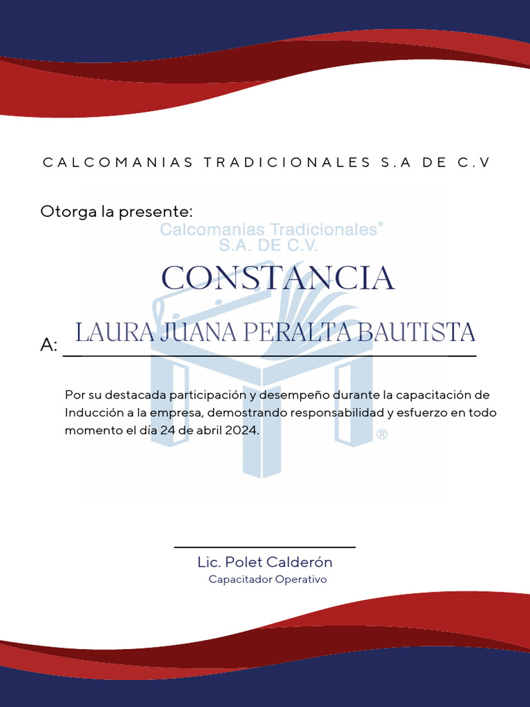 Constancias 2024 | PDF