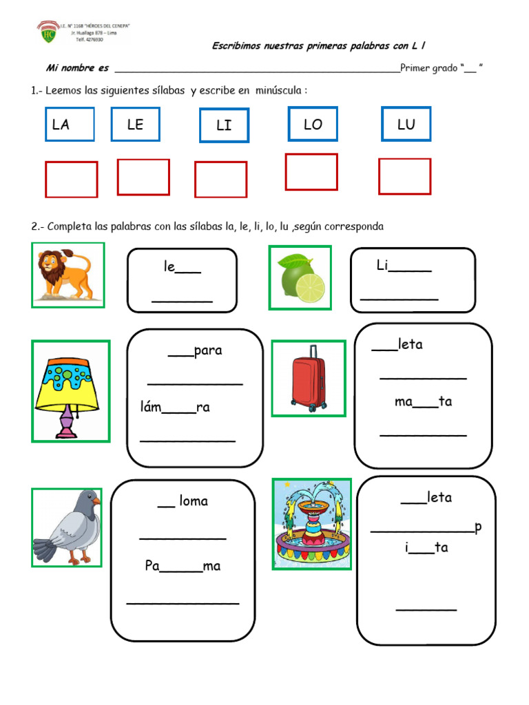 Caligrafía de La LETRA L | PDF