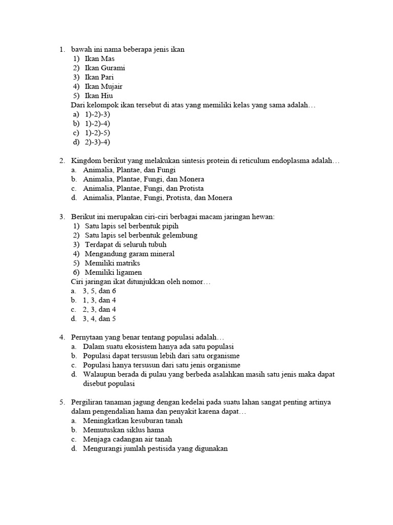 Latihan Soal POSI | PDF | Griya & Taman | Sains & Matematika
