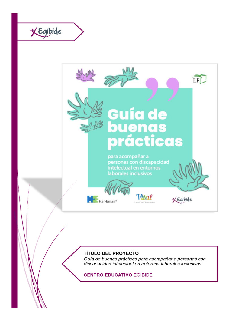 Guia de Buenas Practicas | PDF | Invalidez | Inclusión (Educación)