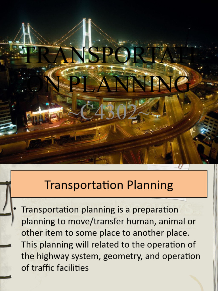 Transportation Planning Process | PDF | Transport | Forecasting