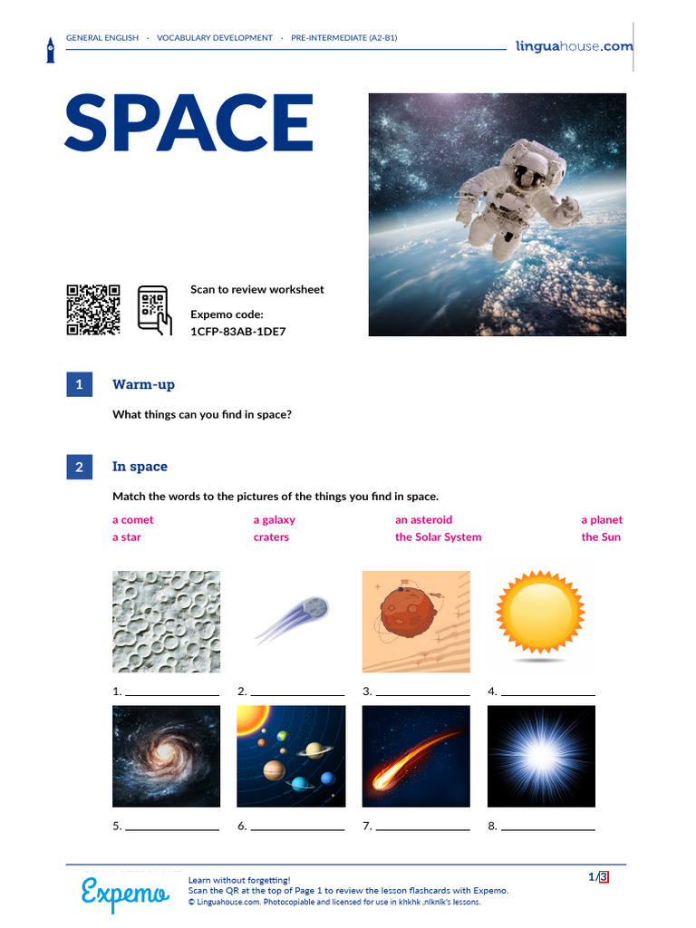 Space British English Student | PDF | Planets | Solar System