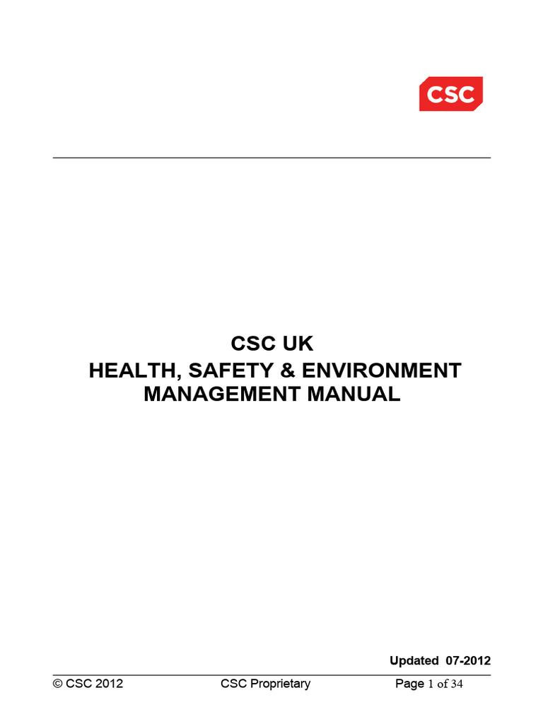 Uk Newest Hse Manual Pdf Occupational Safety And Health Safety