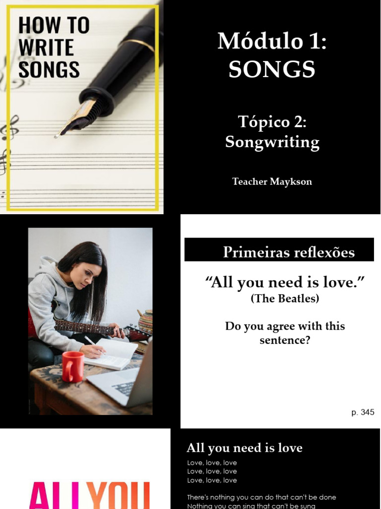 1º Ensino Médio - MODULE 1 - TOPIC 2 (SONGWRITING) | PDF | Song ...