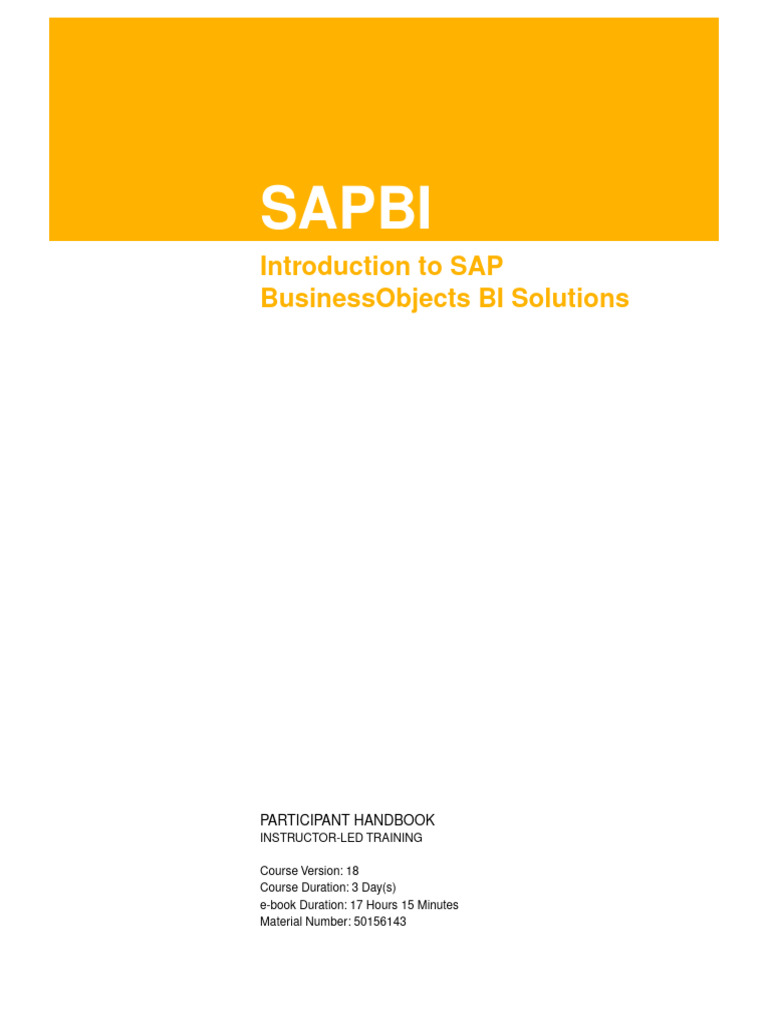 SAPBI Col18 | Download Free PDF | Business Intelligence | Cloud Computing