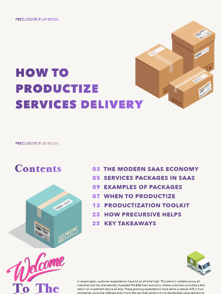 How To Productize Services Delivery - Precursive Playbook | PDF ...