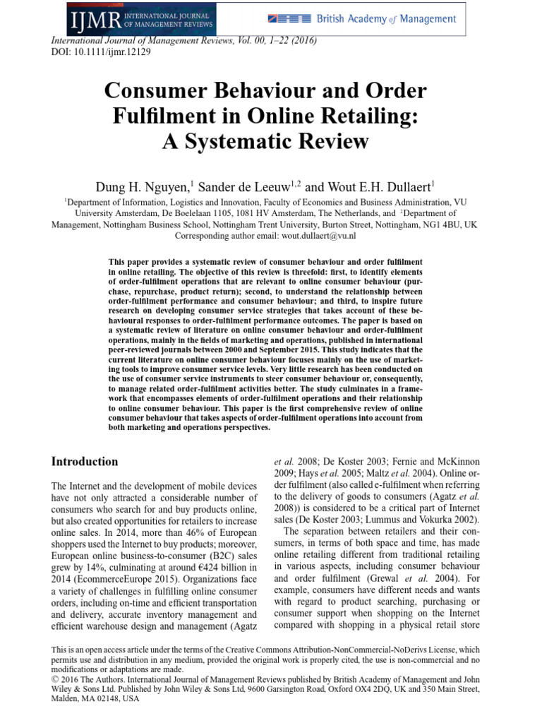Consumer Behaviour | PDF | Online Shopping | Retail
