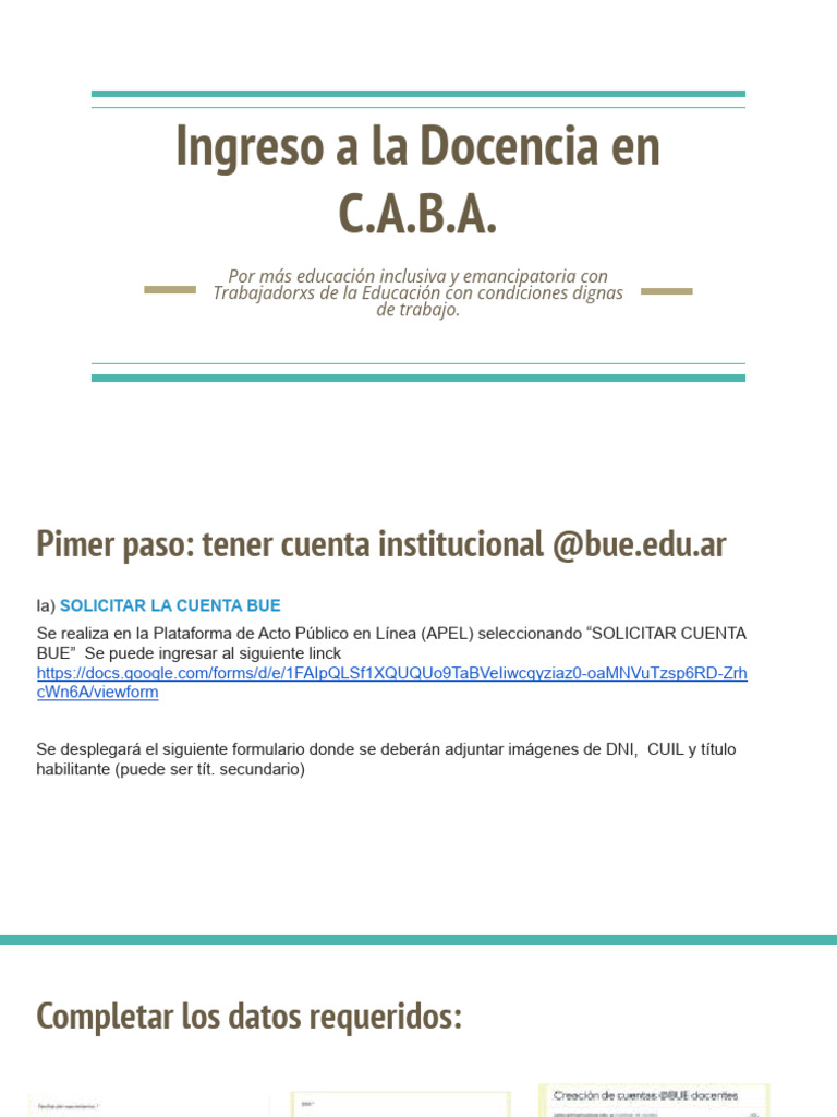 Ingreso A La Docencia en C.a.B.a. (Proyectar) | PDF | Crecimiento personal y profesional