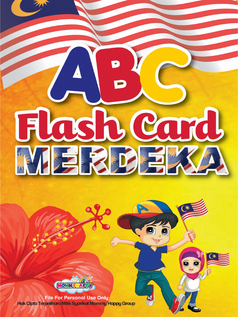 Contoh Flash Card ABC Merdeka Mommy Happy Terima Kasih | PDF