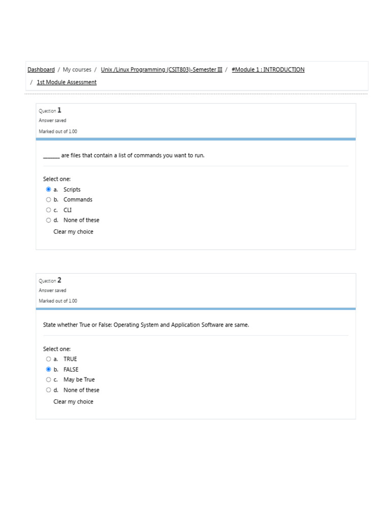 UI-UNIX 1st Module (30 Marks) | PDF | Operating System | Unix