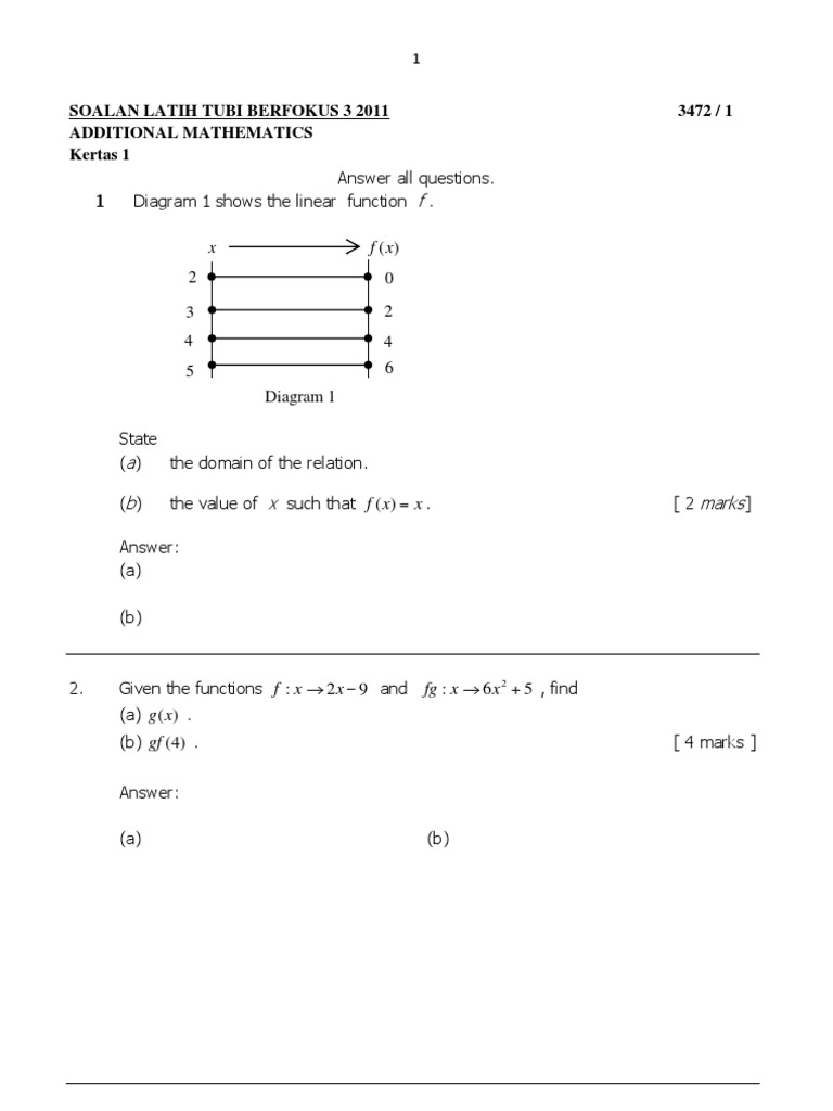 Add Maths Paper 1 Solaf 3 | PDF | Mean | Variance