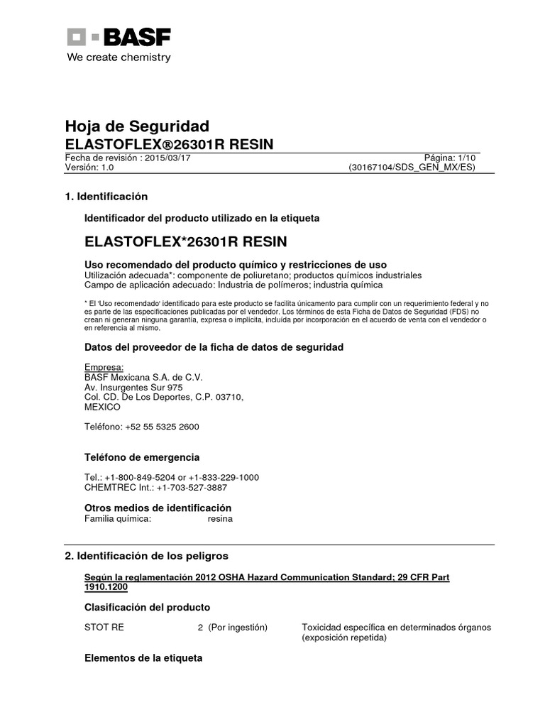 (HDS23) (BASF Corporation) - Elastoflex 26301R Resin | Descargar gratis ...
