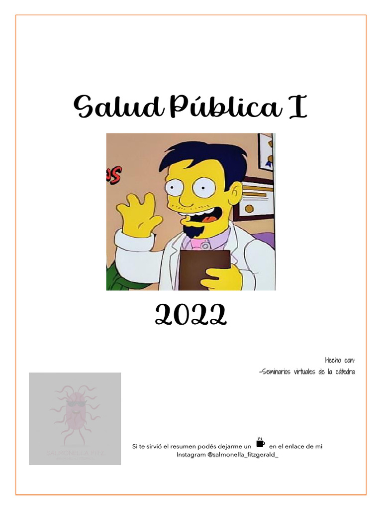 Salud Pública I - Resumen Salmonella Fitz | PDF | Desigualdad social ...