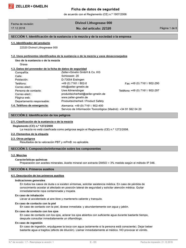690 Divinol Lithogrease | Descargar gratis PDF | Residuos | Química 690 Divinol Lithogrease | Descargar gratis PDF | Residuos | Química