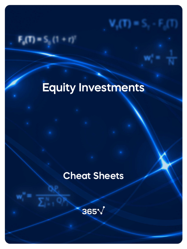 Equity Investments Cheat Sheet | PDF | Stocks | Discounted Cash Flow