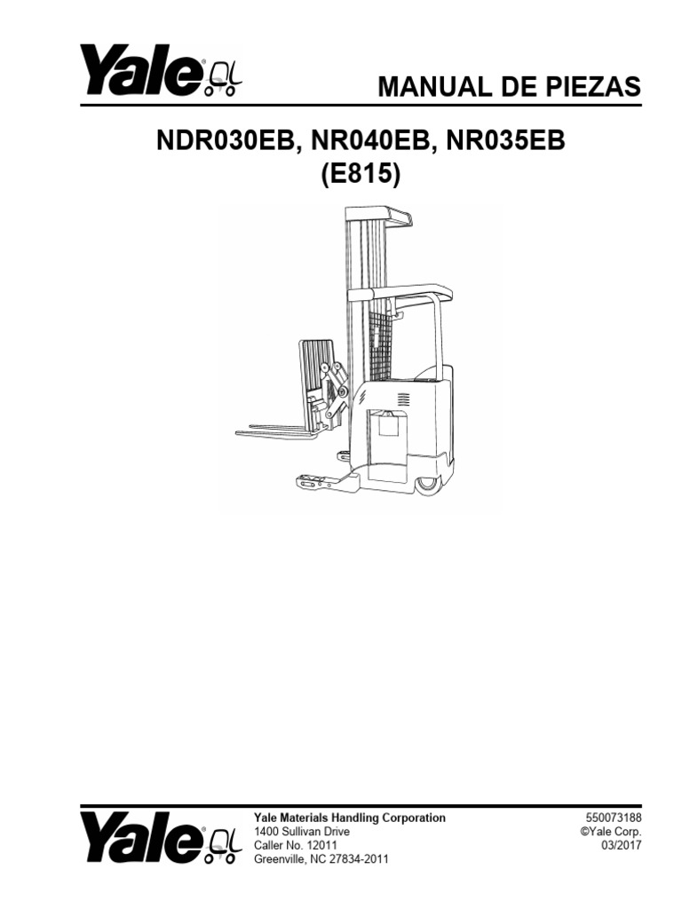 Manual de Partes Ndr030eb, Nr040eb, Nr035eb (E815) | PDF | Bienes ...