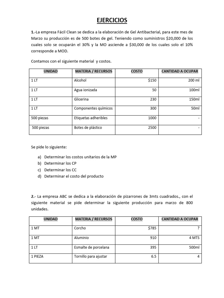Ejercicios CP-CC | PDF
