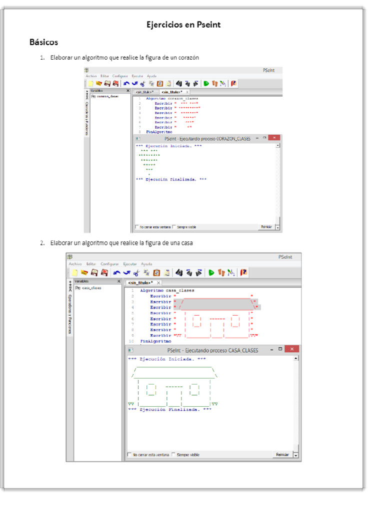 Ejercicios en Pseint Básicos - PDF Descargar Libre | PDF