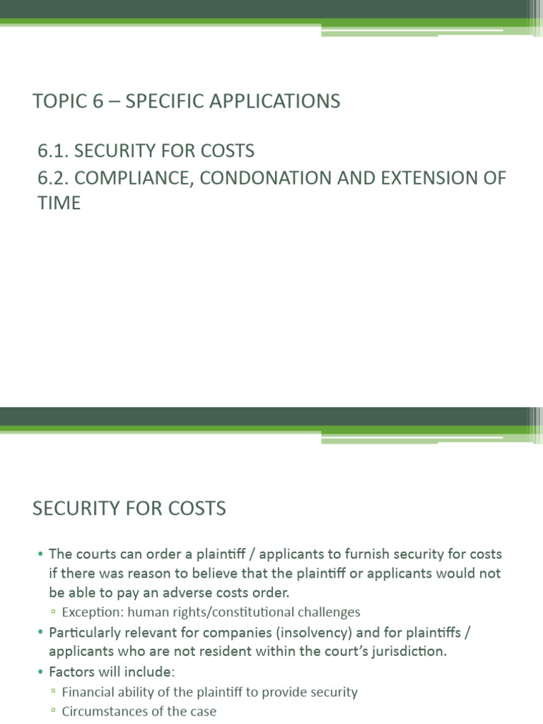 Week 11 - Compliance, Condonation and Time Limits | PDF | Vexatious ...