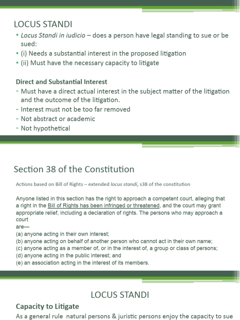 Week 3 - Locus Standi | PDF | Standing (Law) | Lawsuit