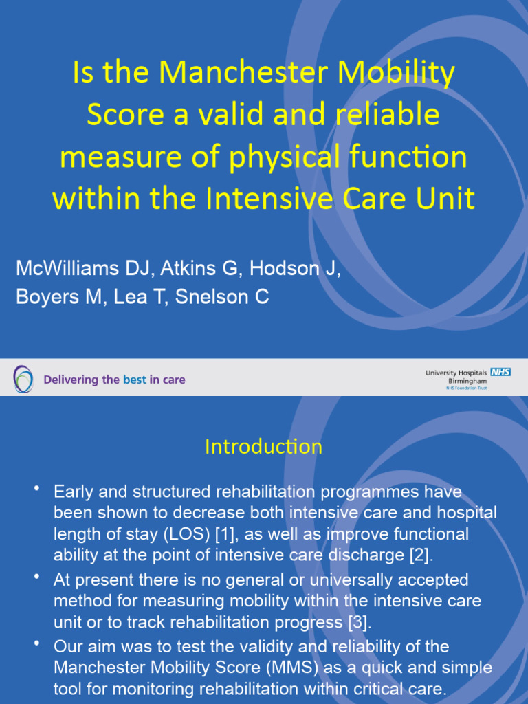 Mms Poster 2 | PDF | Intensive Care Medicine | Physical Therapy