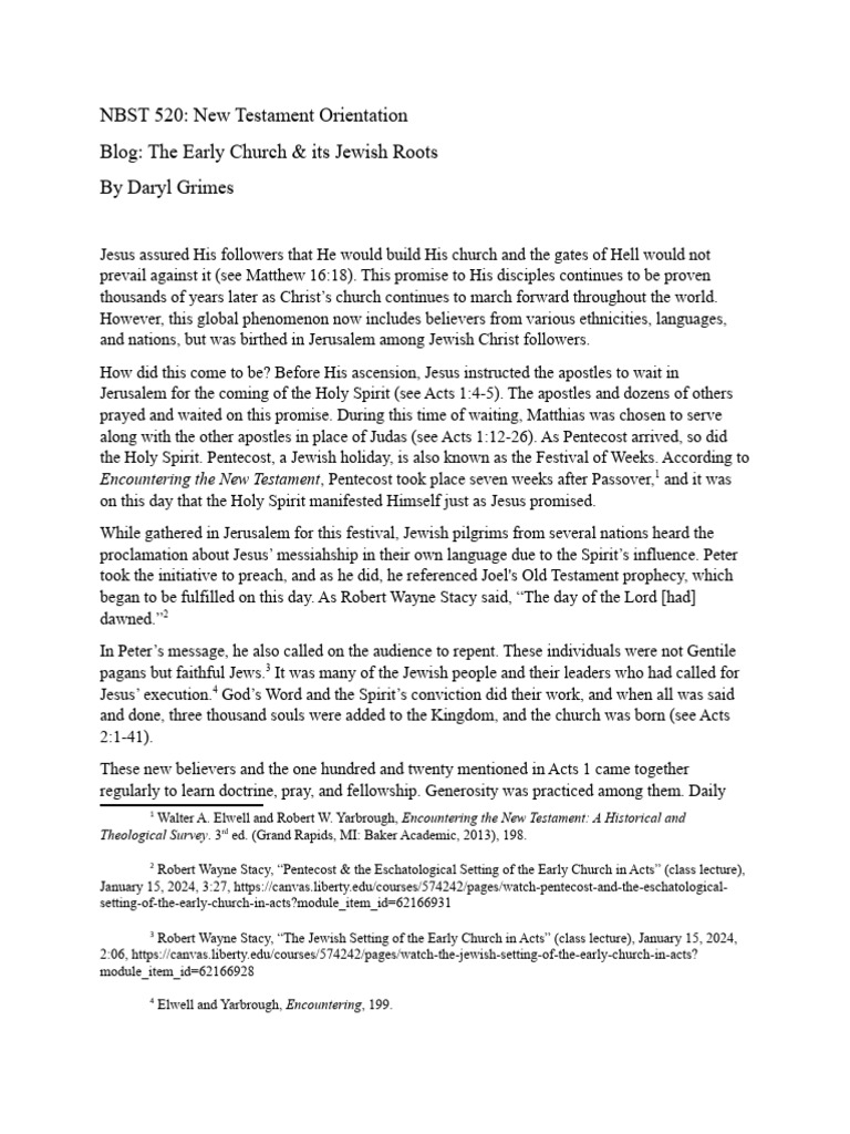 Early Church's Jewish Origins Explained | PDF | Jesus | Acts Of The ...