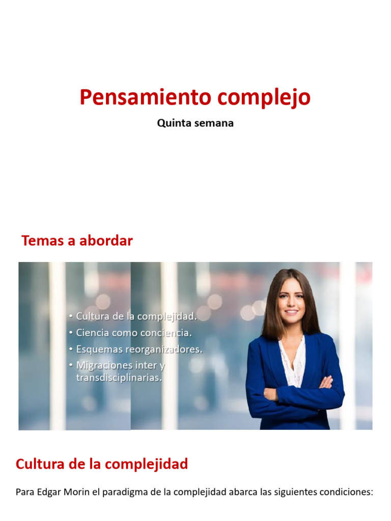 Semana 5 Pensamiento complejo | PDF | Complejidad | Pensamiento