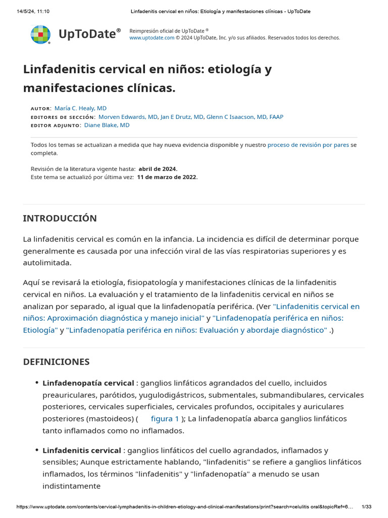 5.1ABECESO GANGLINAR (Linfadenitis Cervical en Niños - Etiología y ...