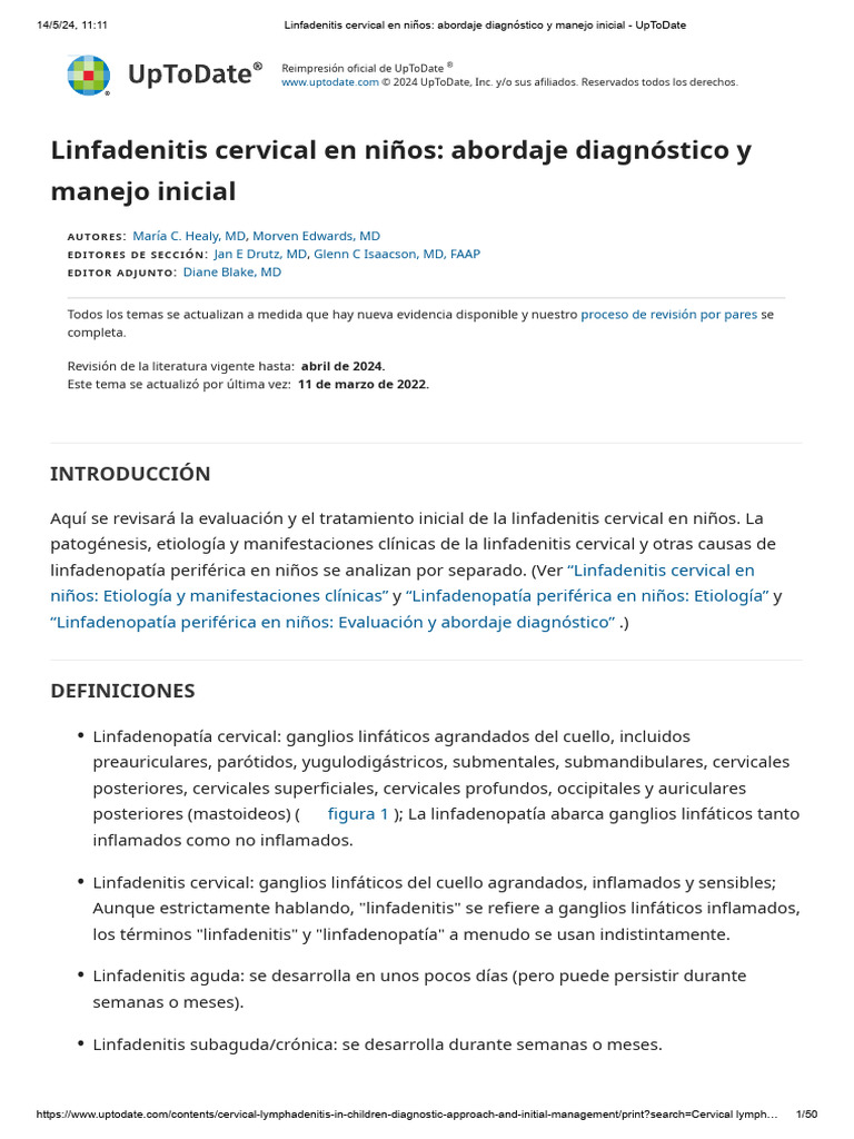 5.2ABCESO GANGLIONAR (Linfadenitis Cervical en Niños - Abordaje ...