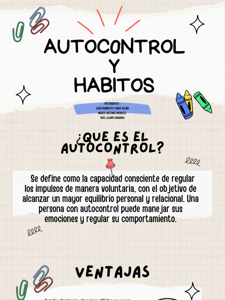 Autocontrol y Hábitos Resumen | PDF | Las emociones | Comportamiento